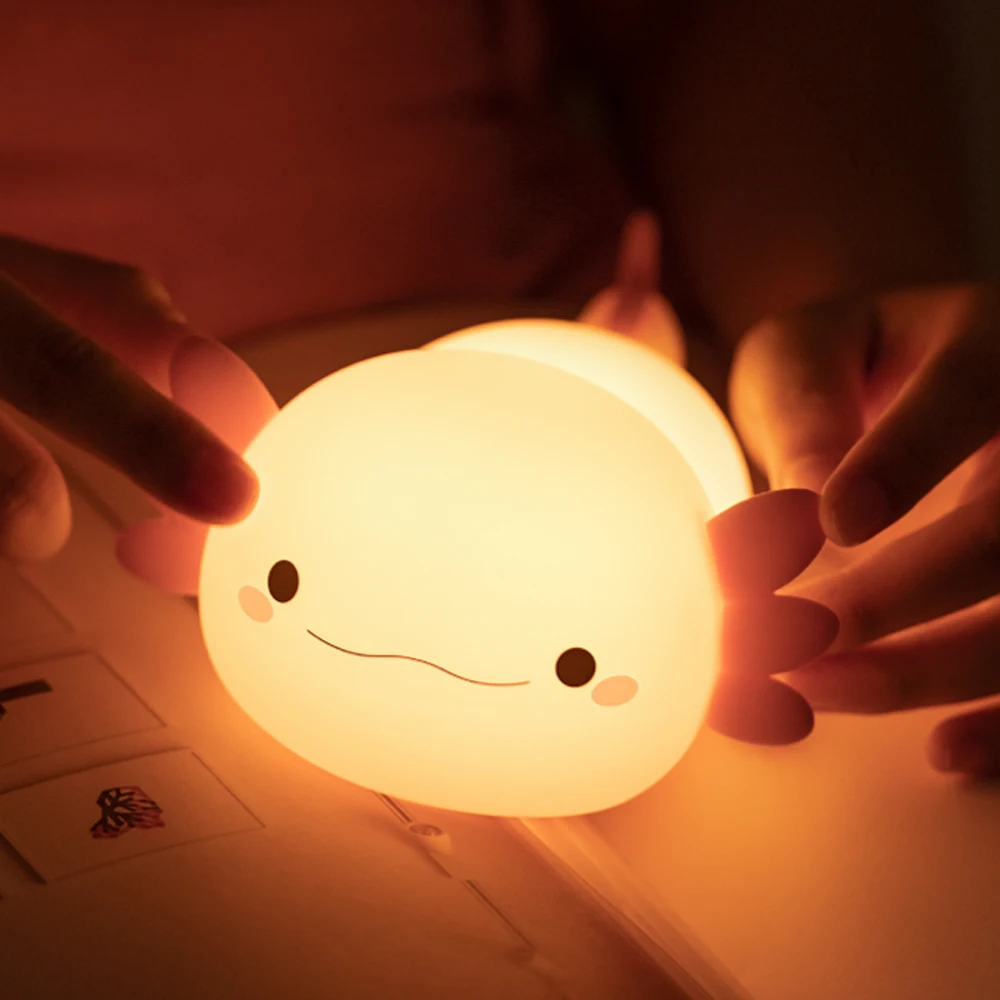 Kawaii Axolotl Silicone Night Lamp - Limited Edition