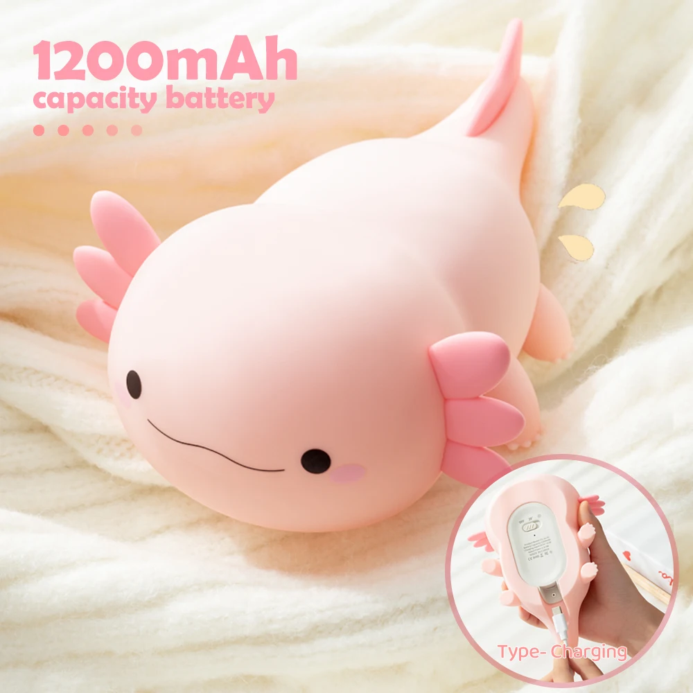 Kawaii Axolotl Silicone Night Lamp - Limited Edition