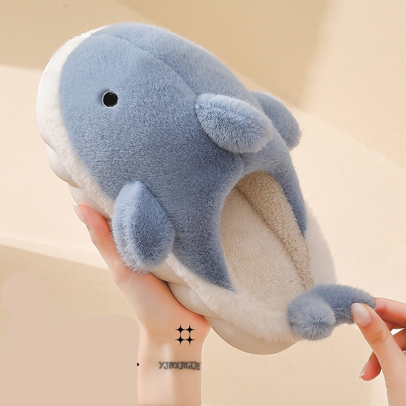 Kawaii Fuzzy Shark Cloud Slides - Limited Edition