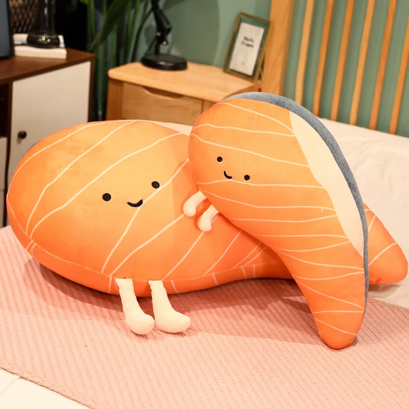 Kawaii Happy Salmon Sashimi Plush (70cm) - Limited Edition