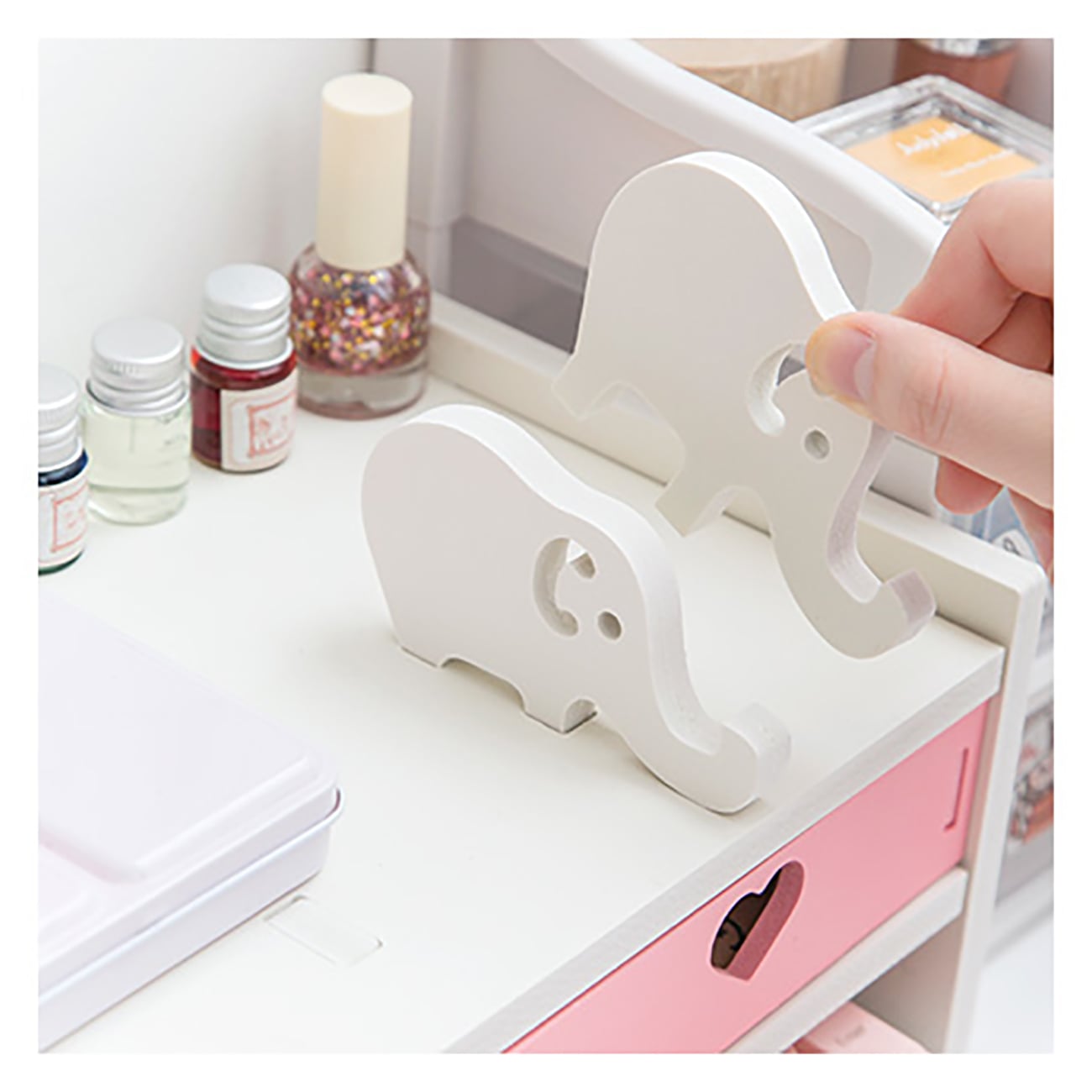 Kawaii Harajuku Pastel Hearts Mini Desk Drawer