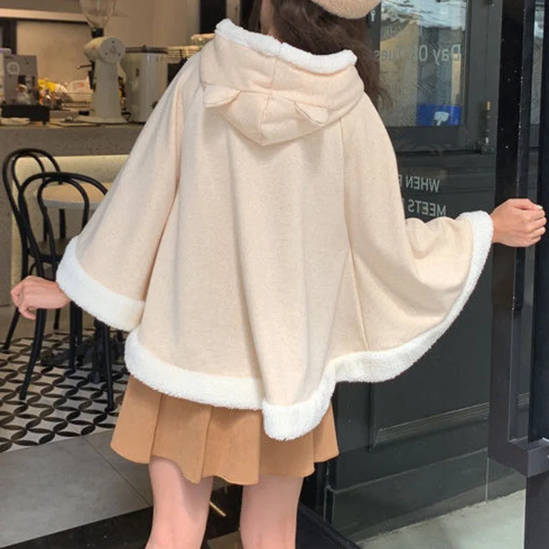 Kawaii Japanese Style Cats Winter Cloak - Special Edition