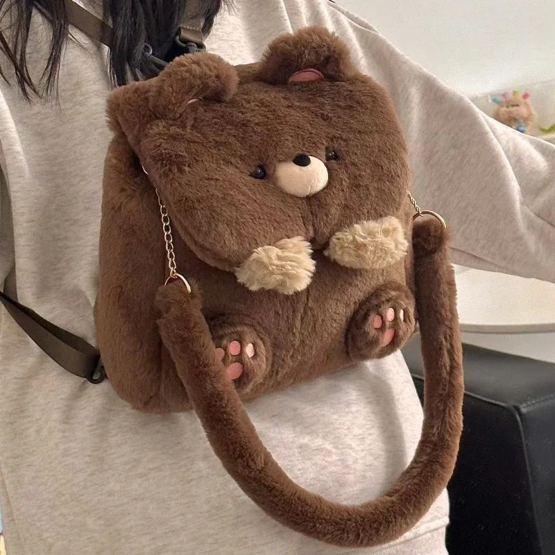 Kawaii Japanese Style Plush Bear Shoulder Bag