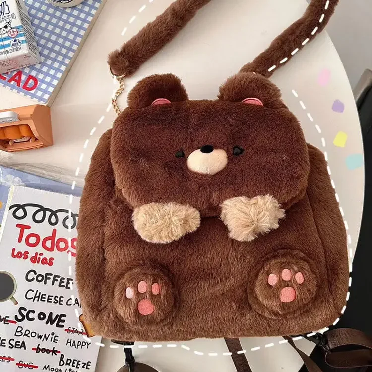 Kawaii Japanese Style Plush Bear Shoulder Bag