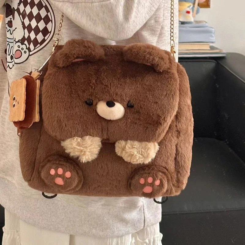 Kawaii Japanese Style Plush Bear Shoulder Bag