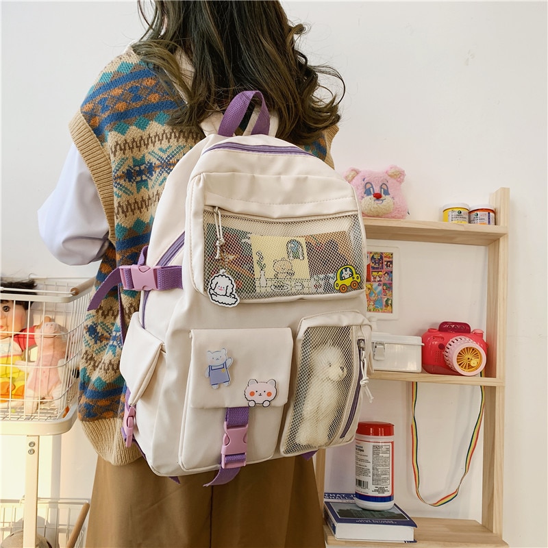 Kawaii Korea Style Large Capacity Multipocket Backpack