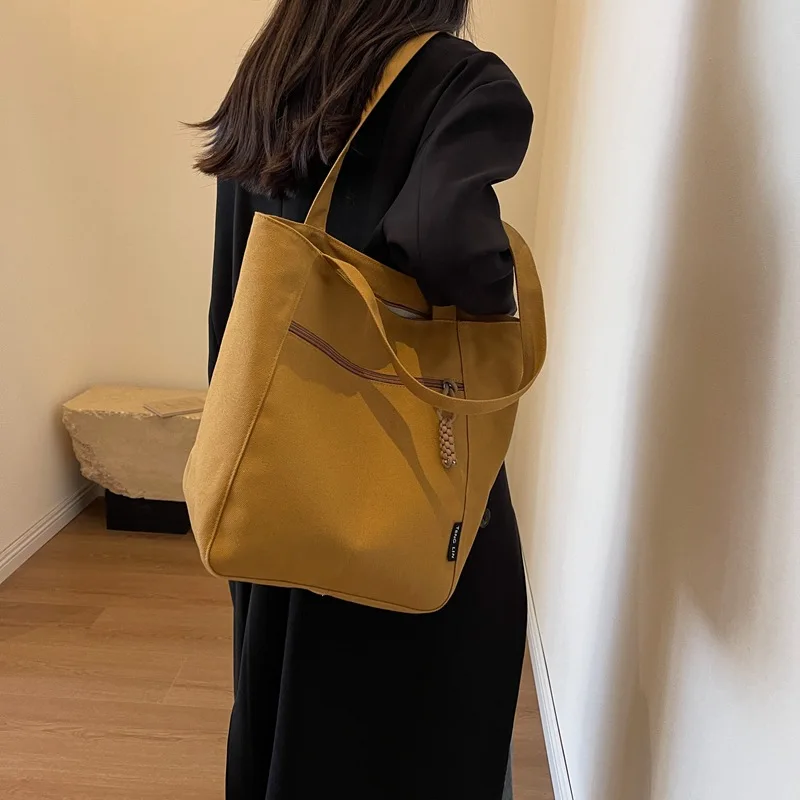 Kawaii Korean Aesthetic Minimalist Canvas Tote Bag