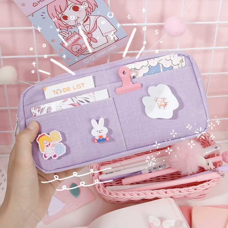 Kawaii Macaron Style Pastel Pencil Case