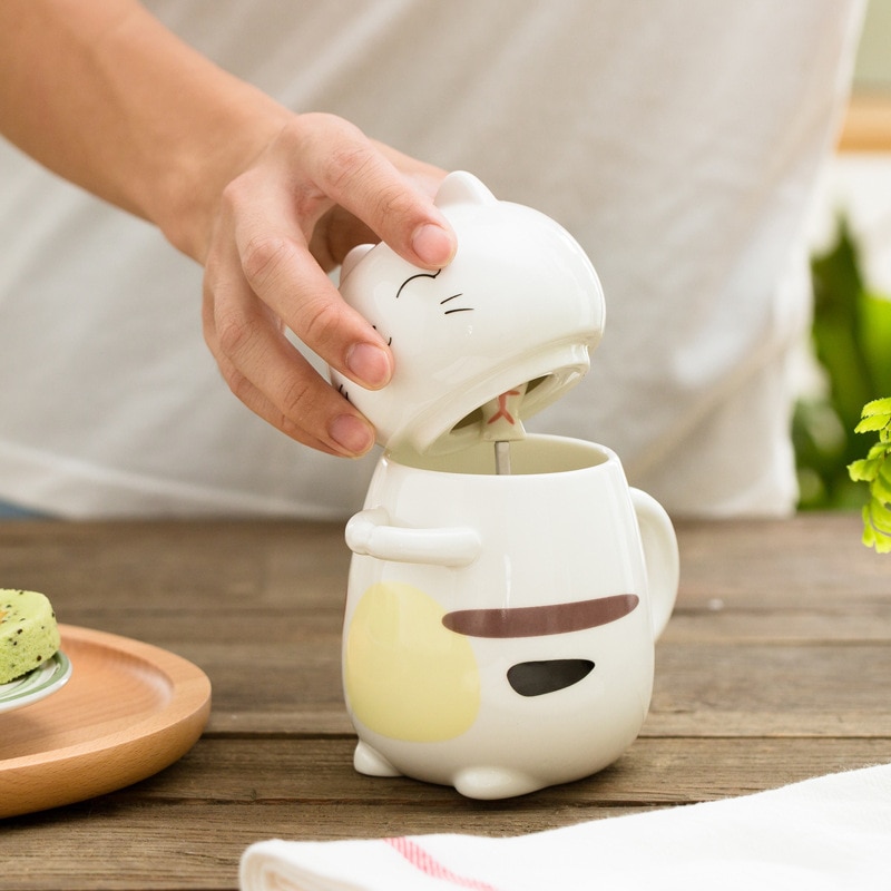 Kawaii Neko Cat Ceramic Mug - Limited Edition