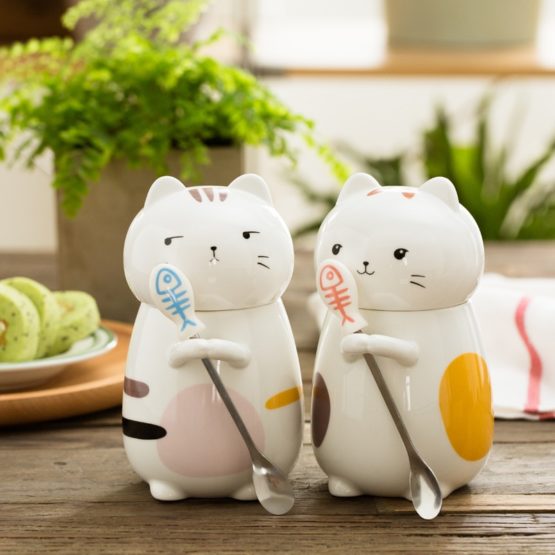 Kawaii Neko Cat Ceramic Mug - Limited Edition