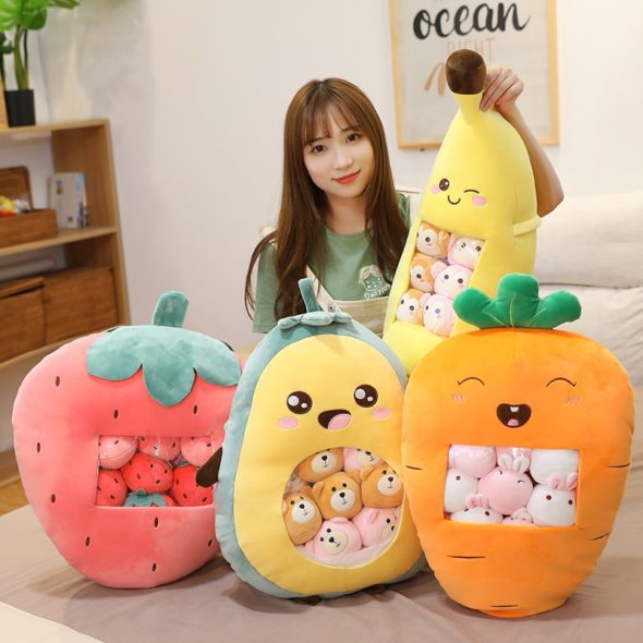 Kawaii Bag of Fruit Stuffed Plush Dolls - Limited Edition