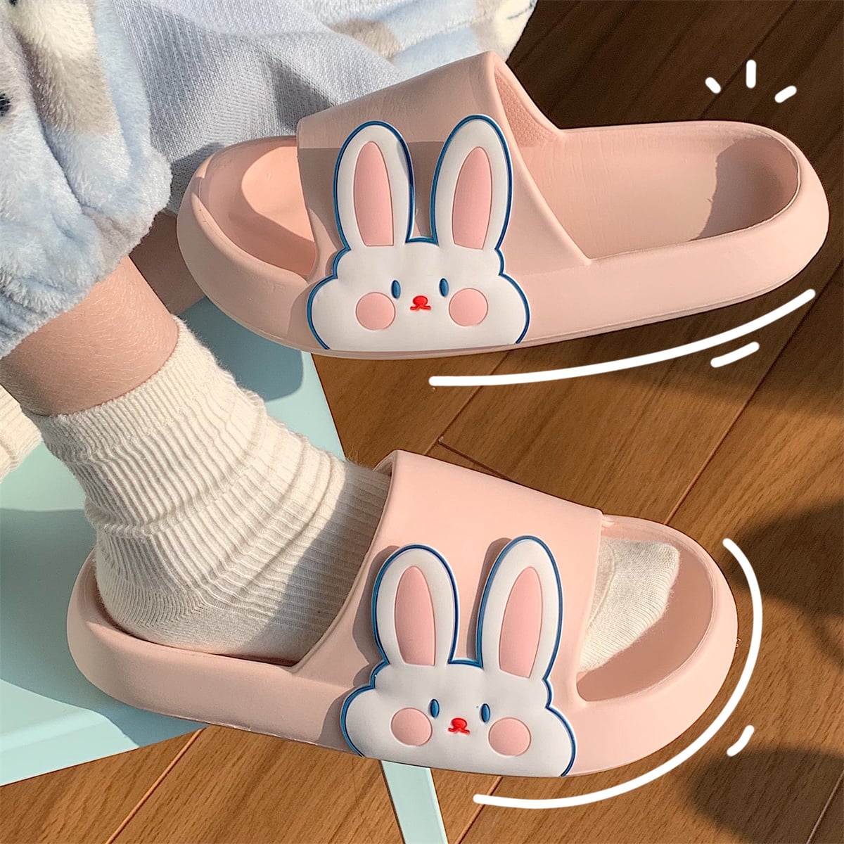 Kawaii Soft Cute Rabbit Cloud Slippers - Limited Edition