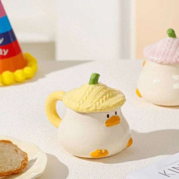 Kawaii Therapy Cute Duck Ceramic Cup (400ml) - Limited Edition